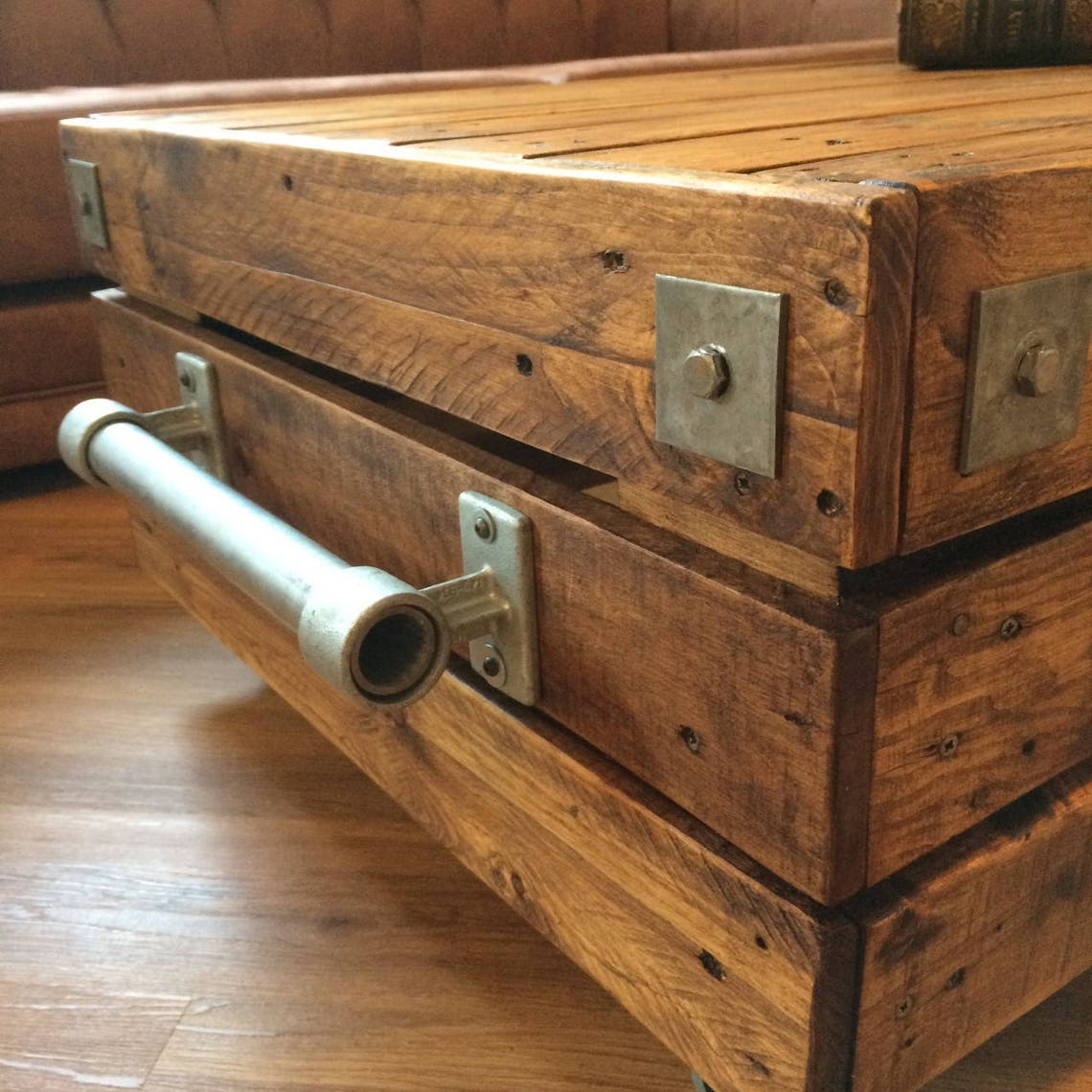 Coffee Table Rustic Large Reclaimed Solid Wood Vintage - Etsy