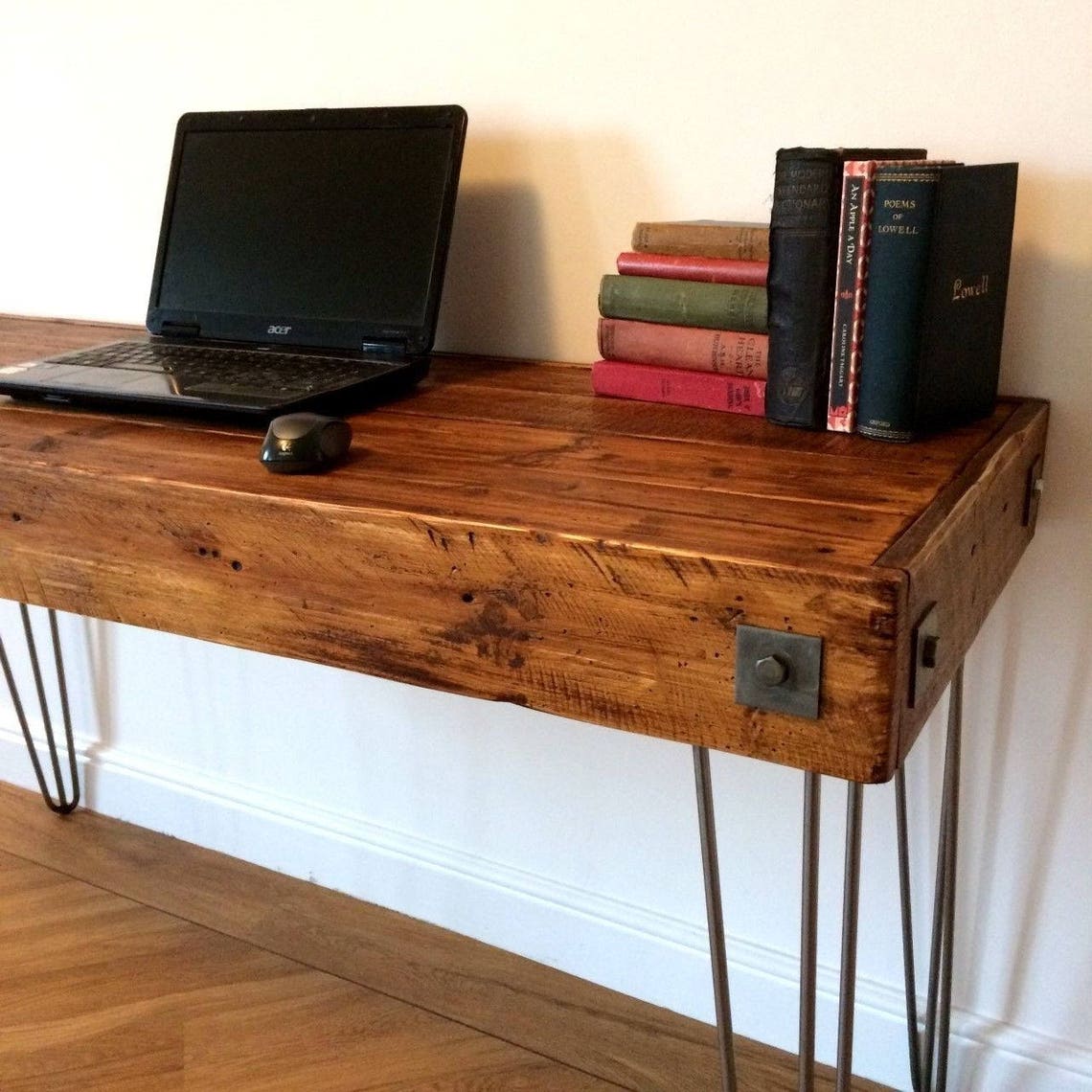 Reclaimed PC Desk-computer Desk-rustic Waxed Wood - Etsy UK