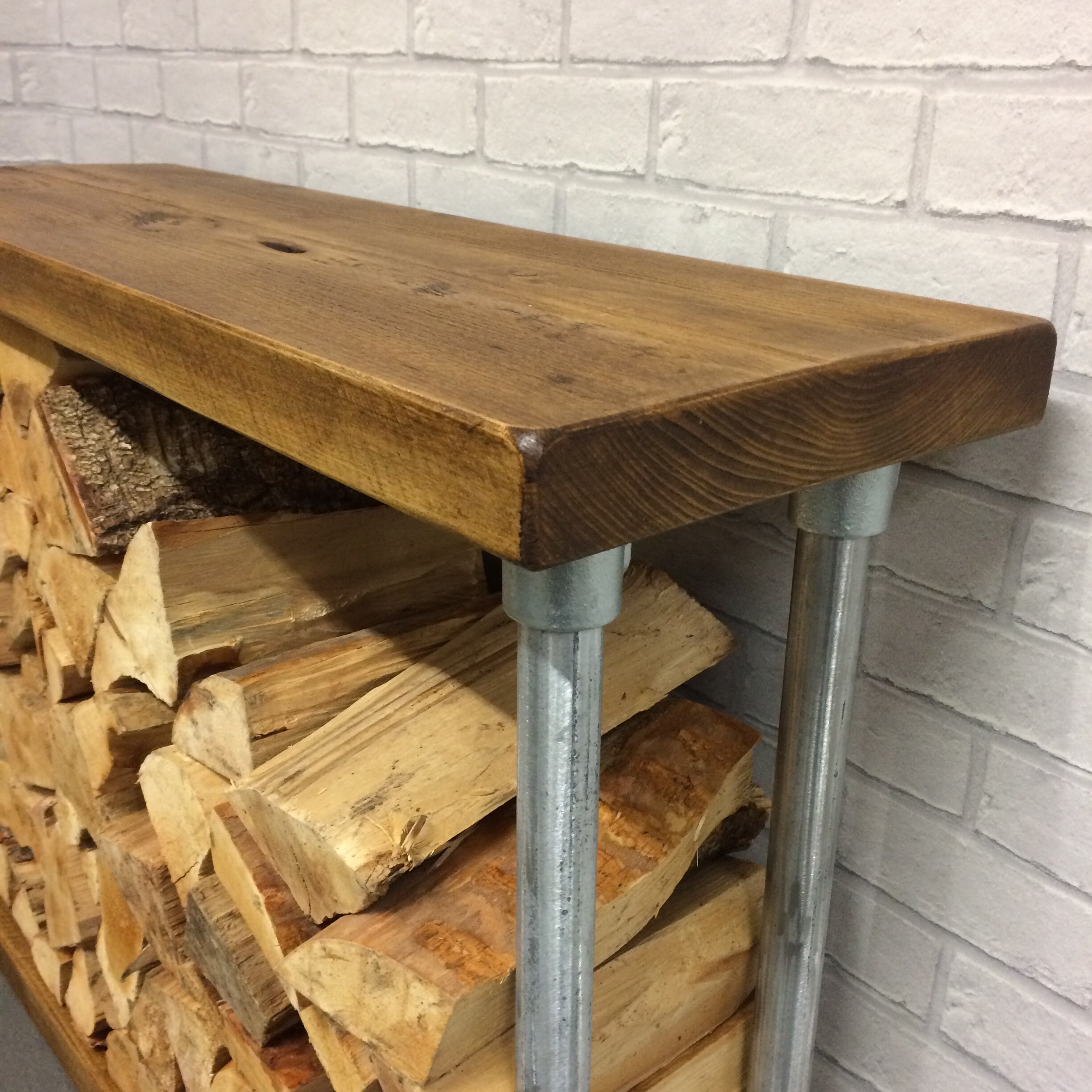 Log Store Indoor Log Holder Rustic Industrial Look Log - Etsy UK