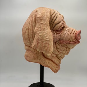 Porkchop Piggy Man Butcher Latex Full Head Pullover Wearable / Pig Mask ...