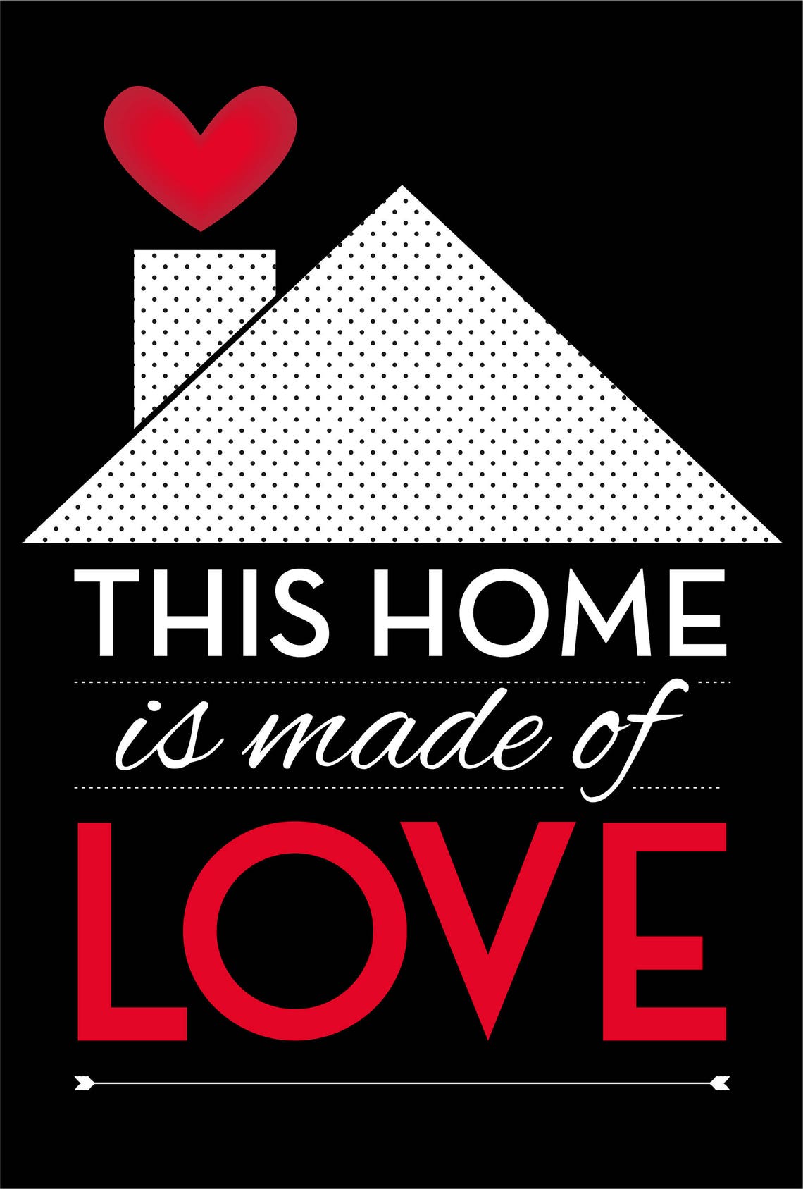 This Home is Made of Love Wall Art Family Print Love - Etsy