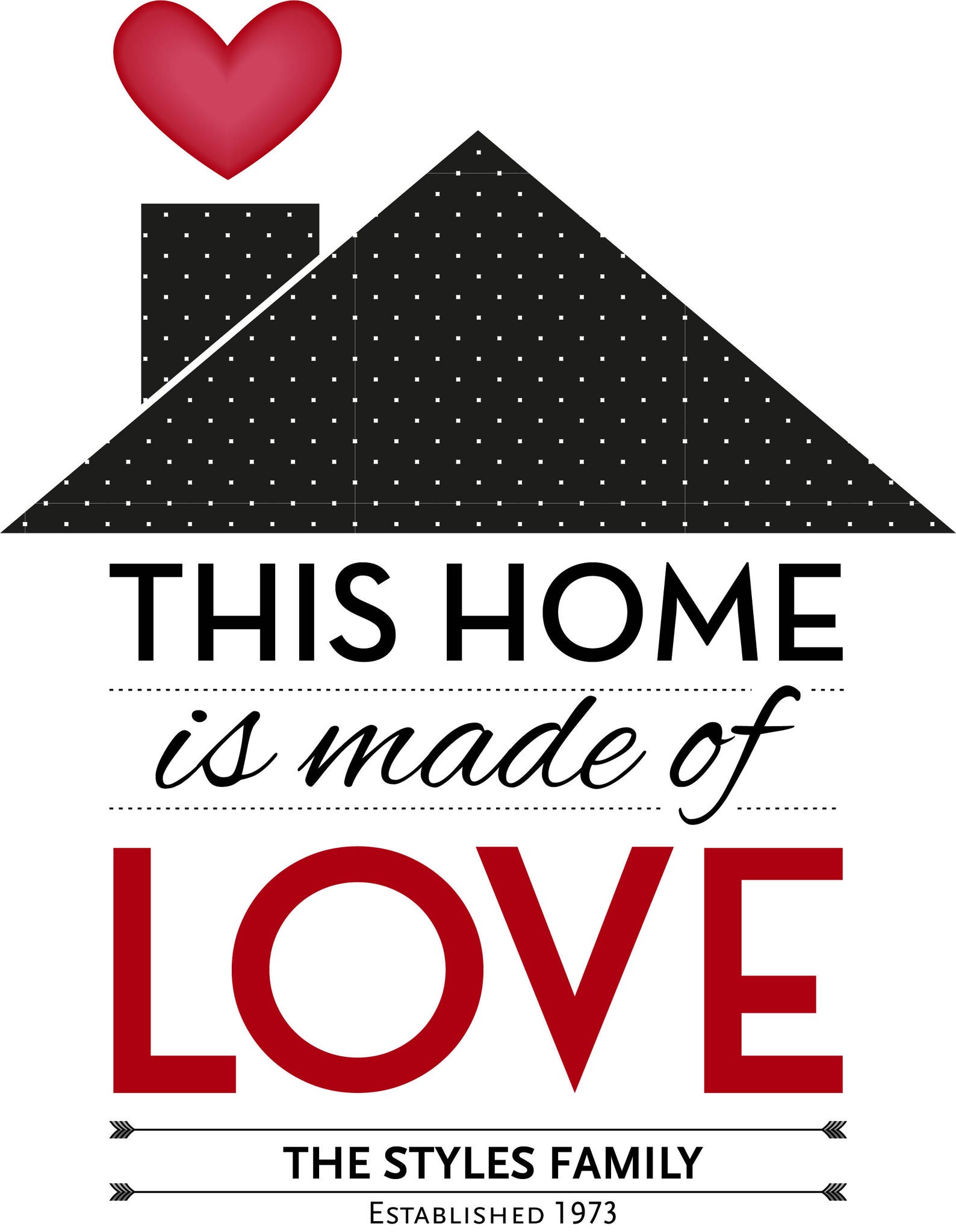 This Home is Made of Love Wall Art Family Print Love - Etsy