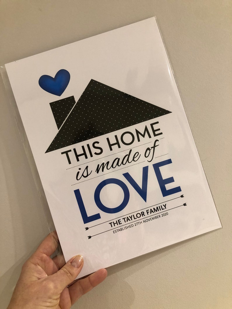 This Home is Made of Love Wall Art Family Print Love - Etsy