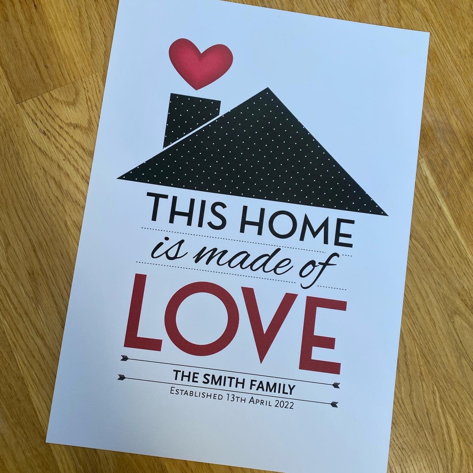 This Home is Made of Love Wall Art Family Print Love - Etsy