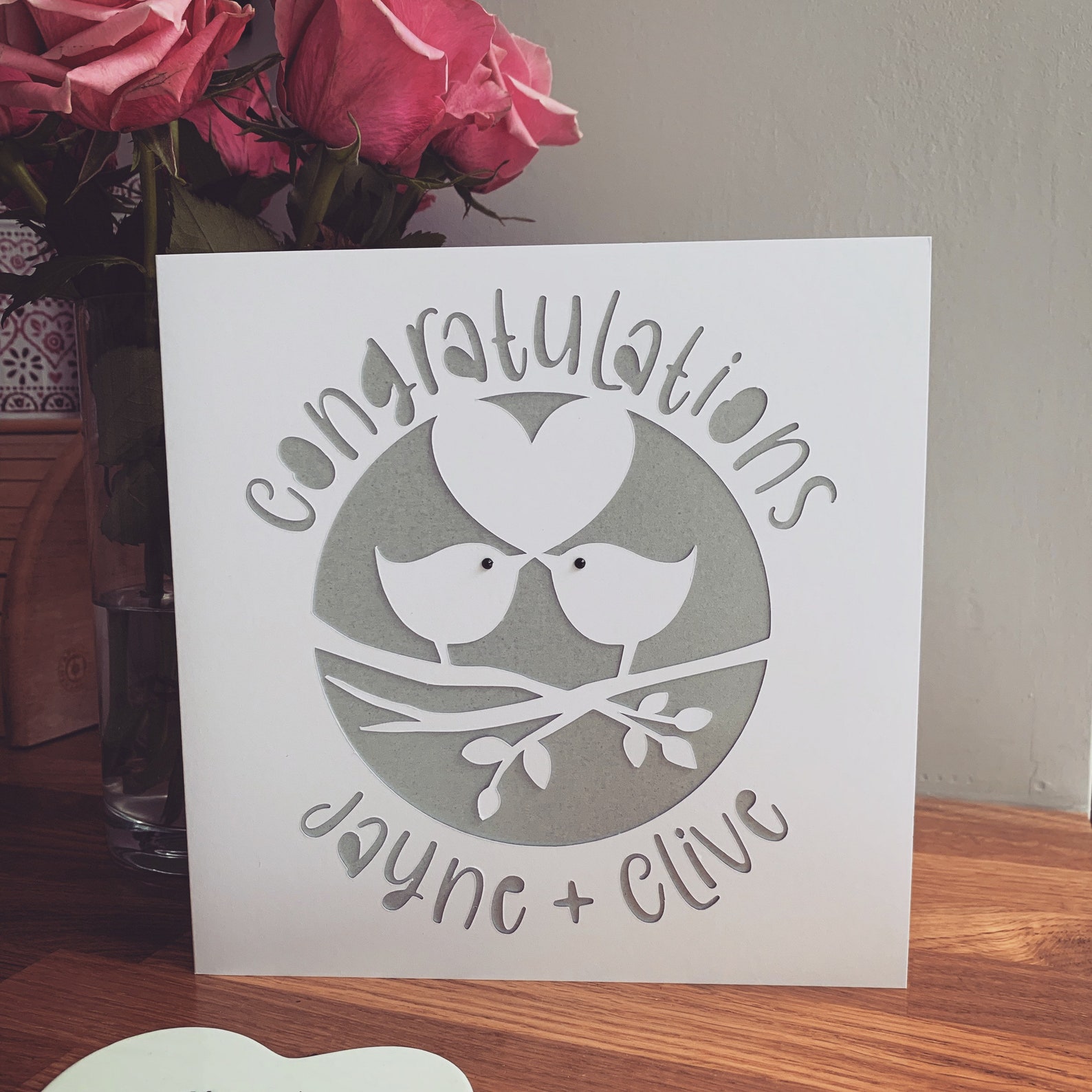 Personalised Engagement Card, Personalised Greeting Card, Engagement ...