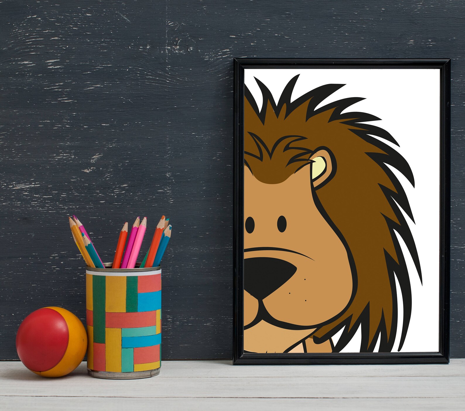 Lion Print - Lion Illustration - Nursery Print - Children's Room Decor ...