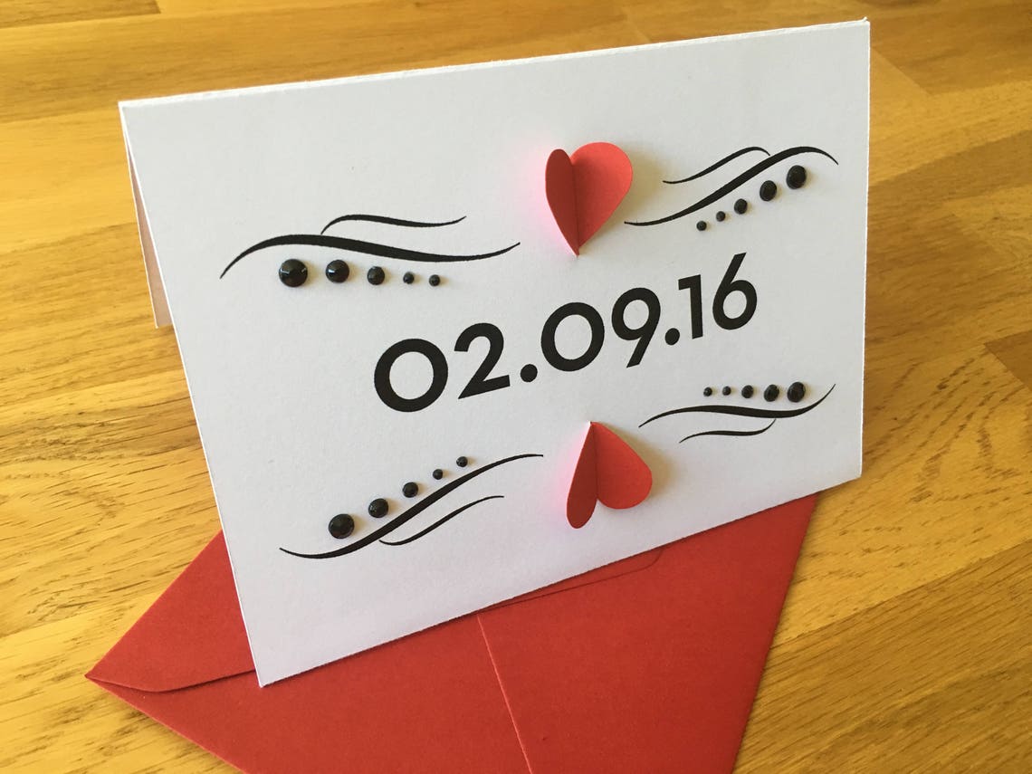 Special Date Card, Greeting Card, Valentine, Anniversary Card, 3d ...