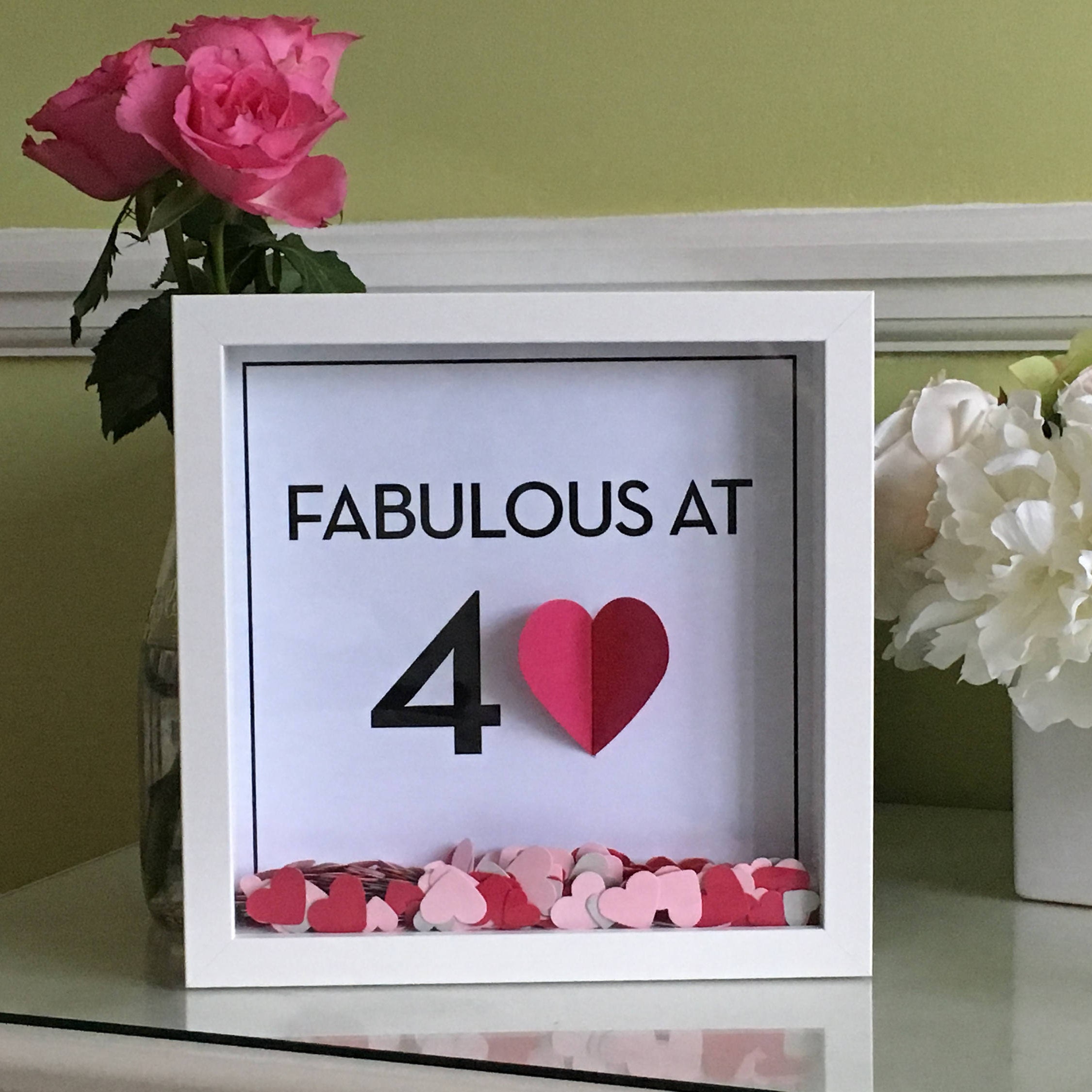 Milestone Birthday Gift Frame Fabulous at 40 40th Present - Etsy