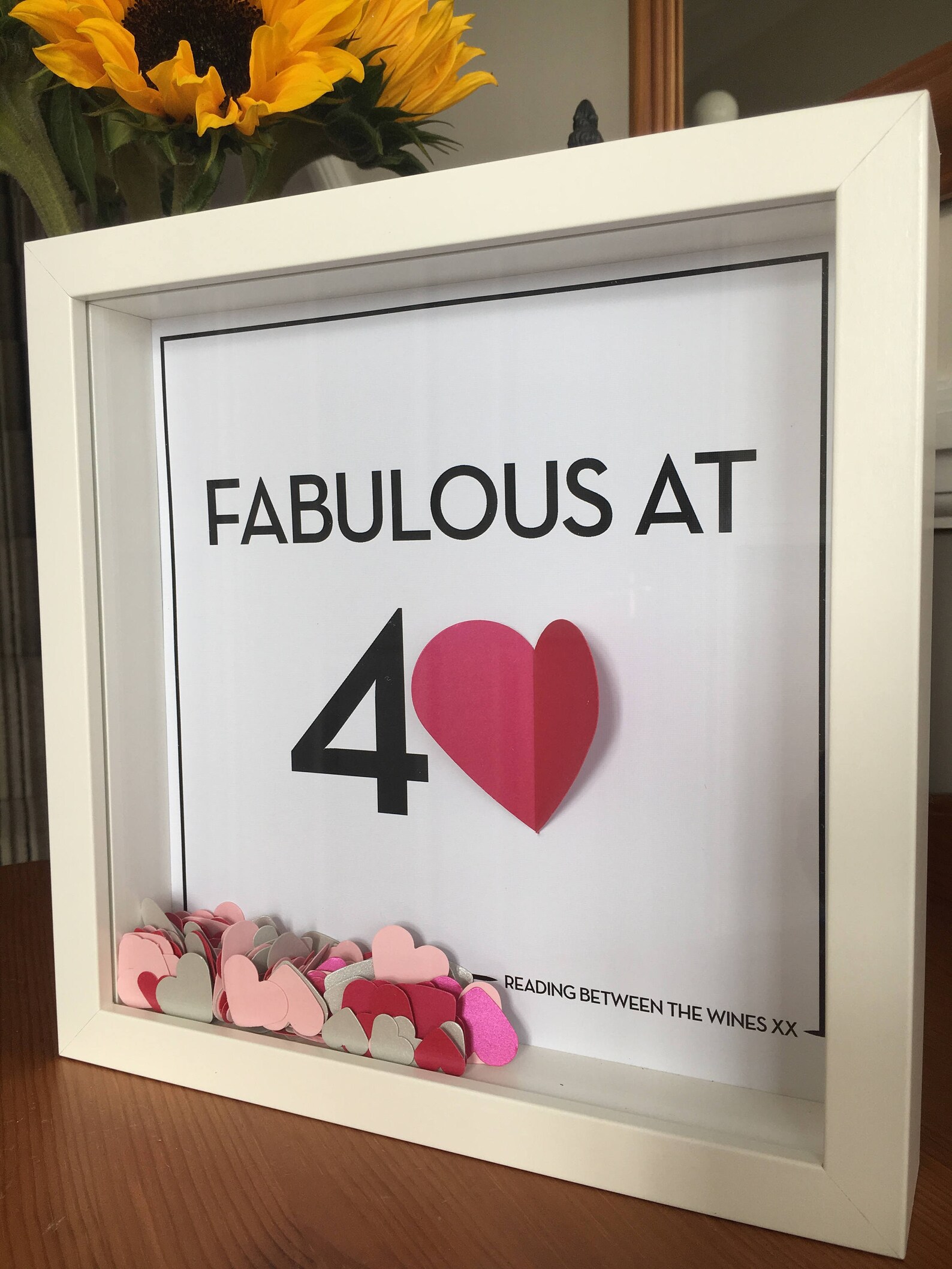Milestone Birthday Gift Frame, Fabulous at 40 40th Present, Custom ...