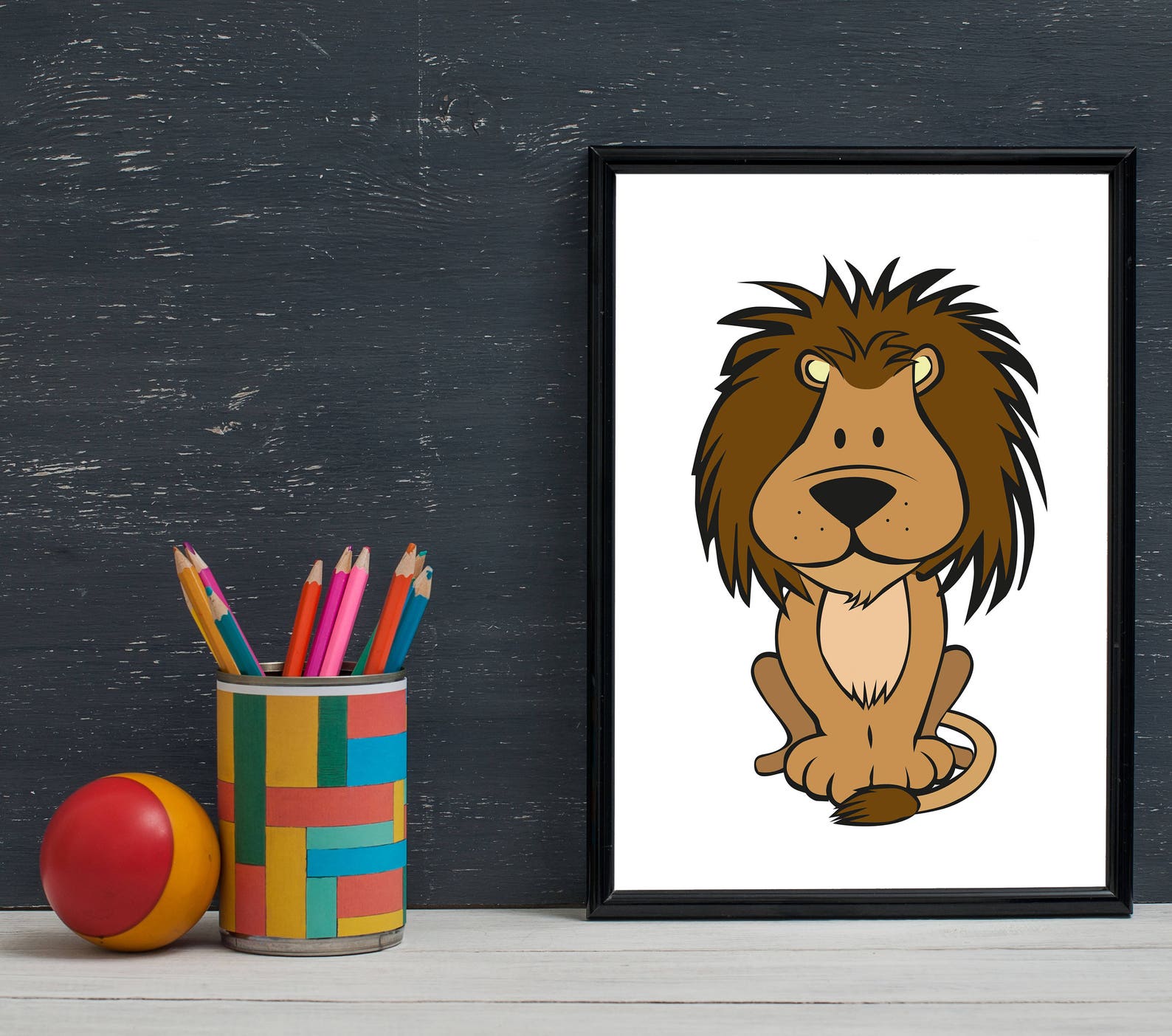 Lion Print - Lion Illustration - Nursery Print - Children's Room Decor ...