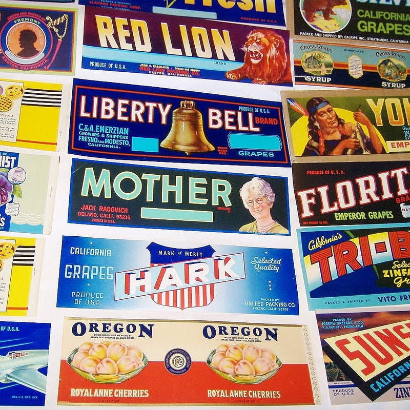 Vintage Can Labels - Etsy