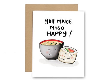 Miso Happy Card - Etsy
