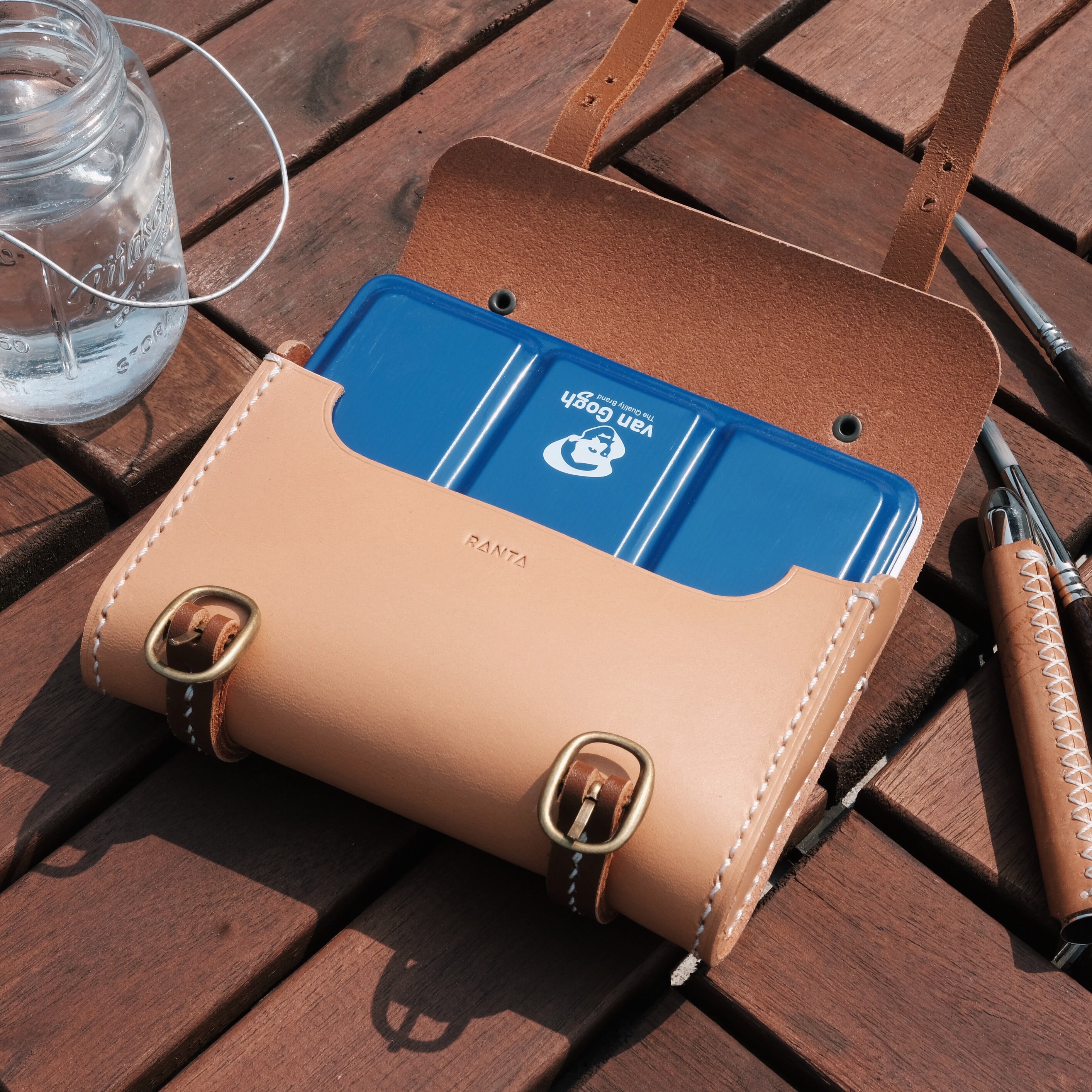 Leather Case for Travel Watercolor Paint Tin Box - Etsy