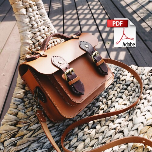 Leather Bag Pattern PDF Files Satchel Bag Pattern with How | Etsy