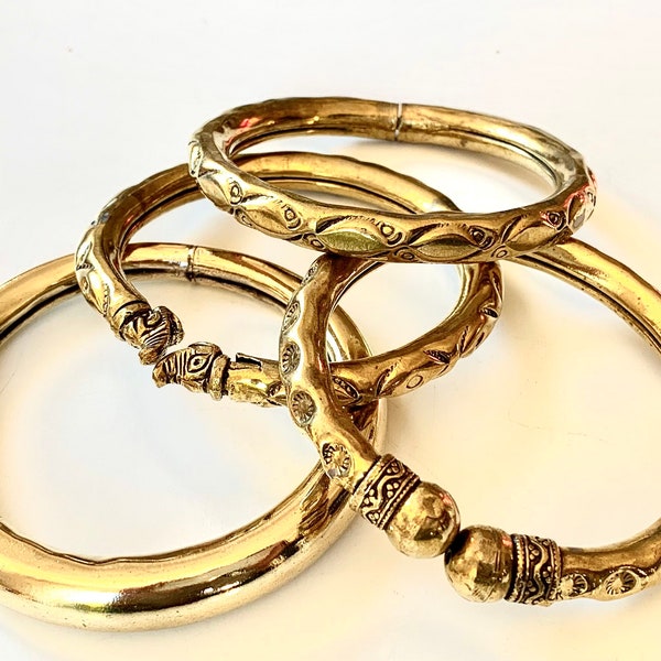 Brass Bangle Set - Etsy