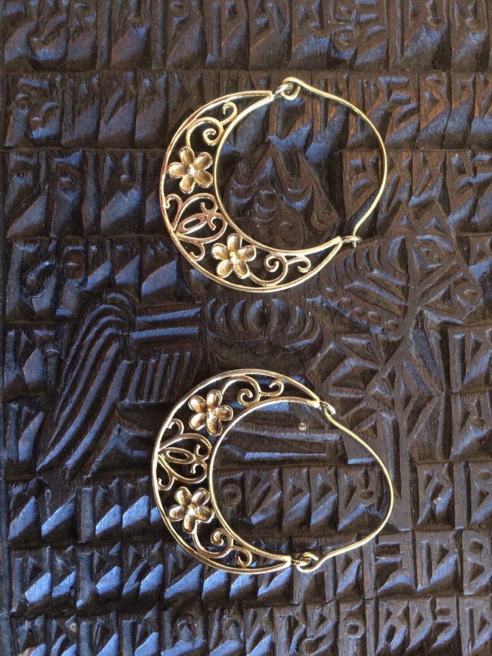 Indian Loops Earrings Brass Silver Gold Color; Creole ; Rings Earrings ...