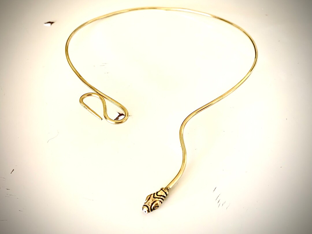 Snake Choker Necklace Torque; Indian Brass ; Indian Tribal Ethnic ...