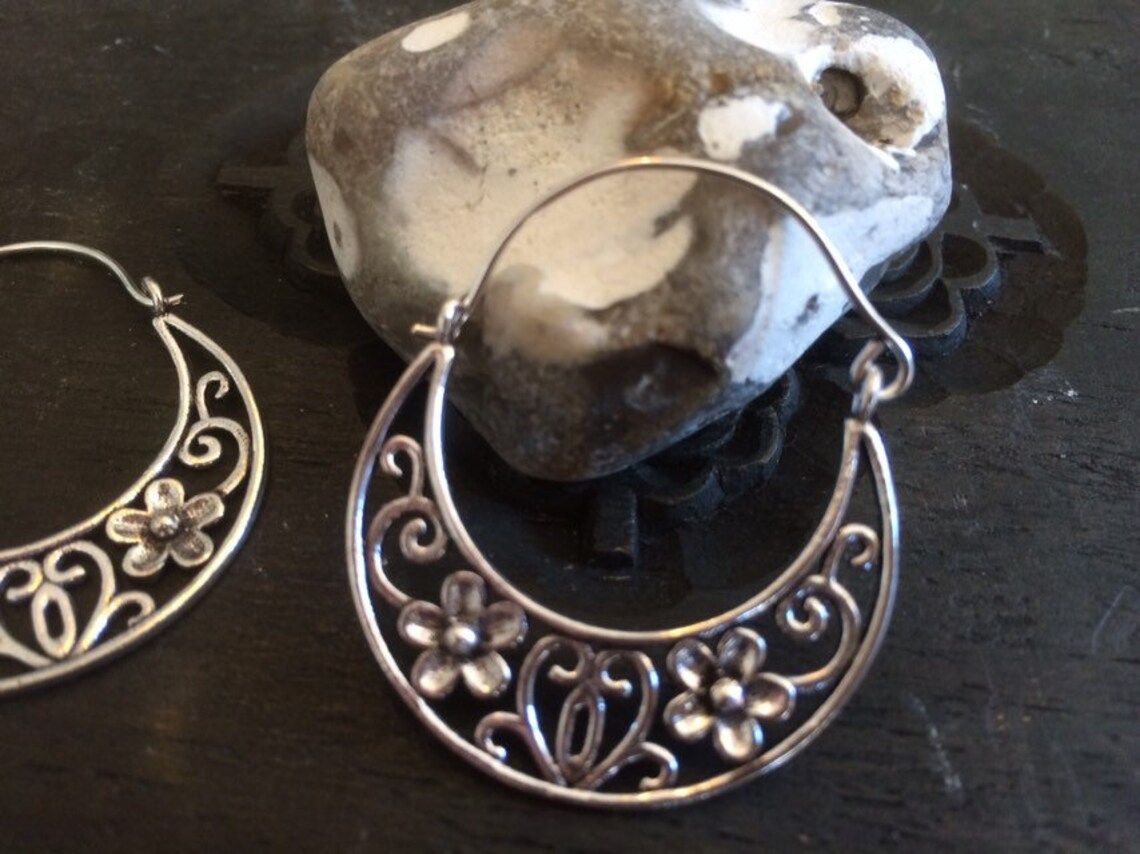 Indian Loops Earrings Brass Silver Gold Color; Creole ; Rings Earrings ...