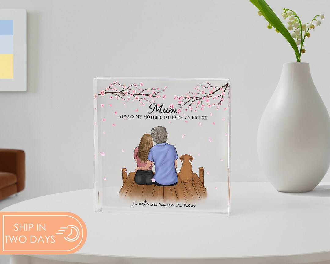 Personalised Mum Print Acrylic Frame, Birthday Gift for Mum, Uv-print ...