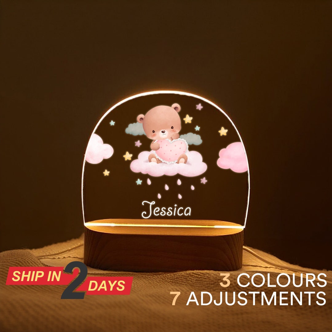 Baby Night Light, Cute Animal Night Light, Personalized Night Light ...