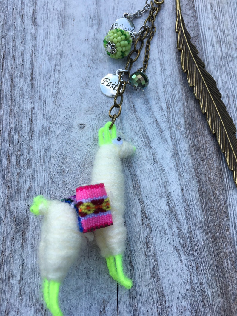 Llama Bookmark llama book reading Peruvian Llama Unique | Etsy