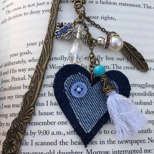 Denim Bookmark, Bookmark for a Friend, Lover Books, Books, Quotes ...