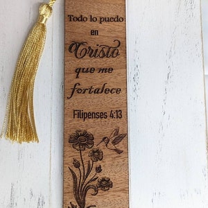 Wooden Bookmark, Engraved Wooden Bookmark, Inspirational Message ...