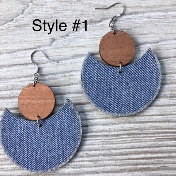 Denim Blue Earrings - Etsy