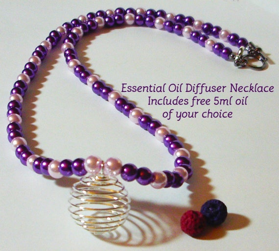 Essential Oil Diffuser Necklace With Choice of Essential Oil - Etsy