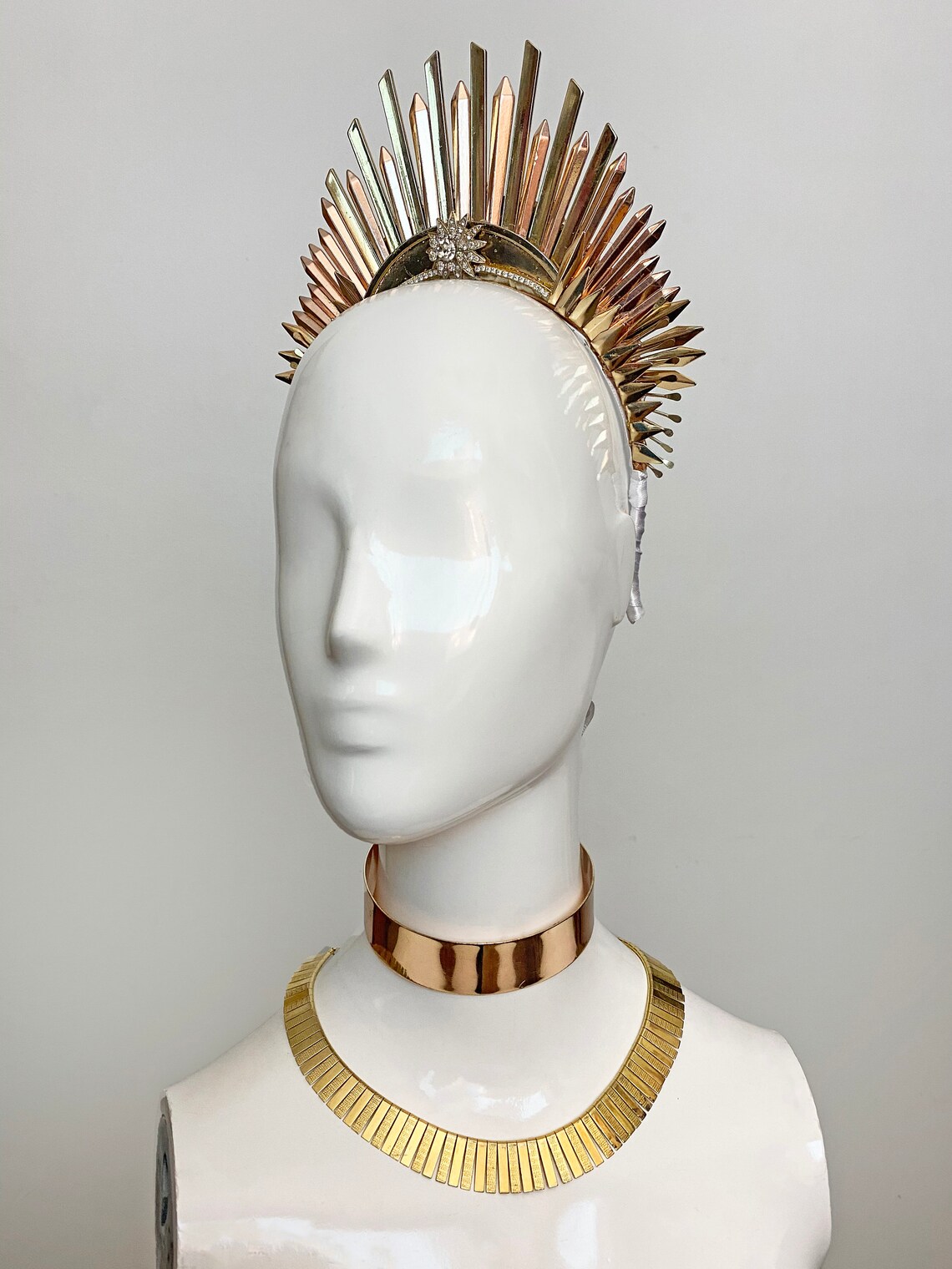 Athena Gold Goddess Crown. Sun Queen Tiara. Handmade Head - Etsy Australia