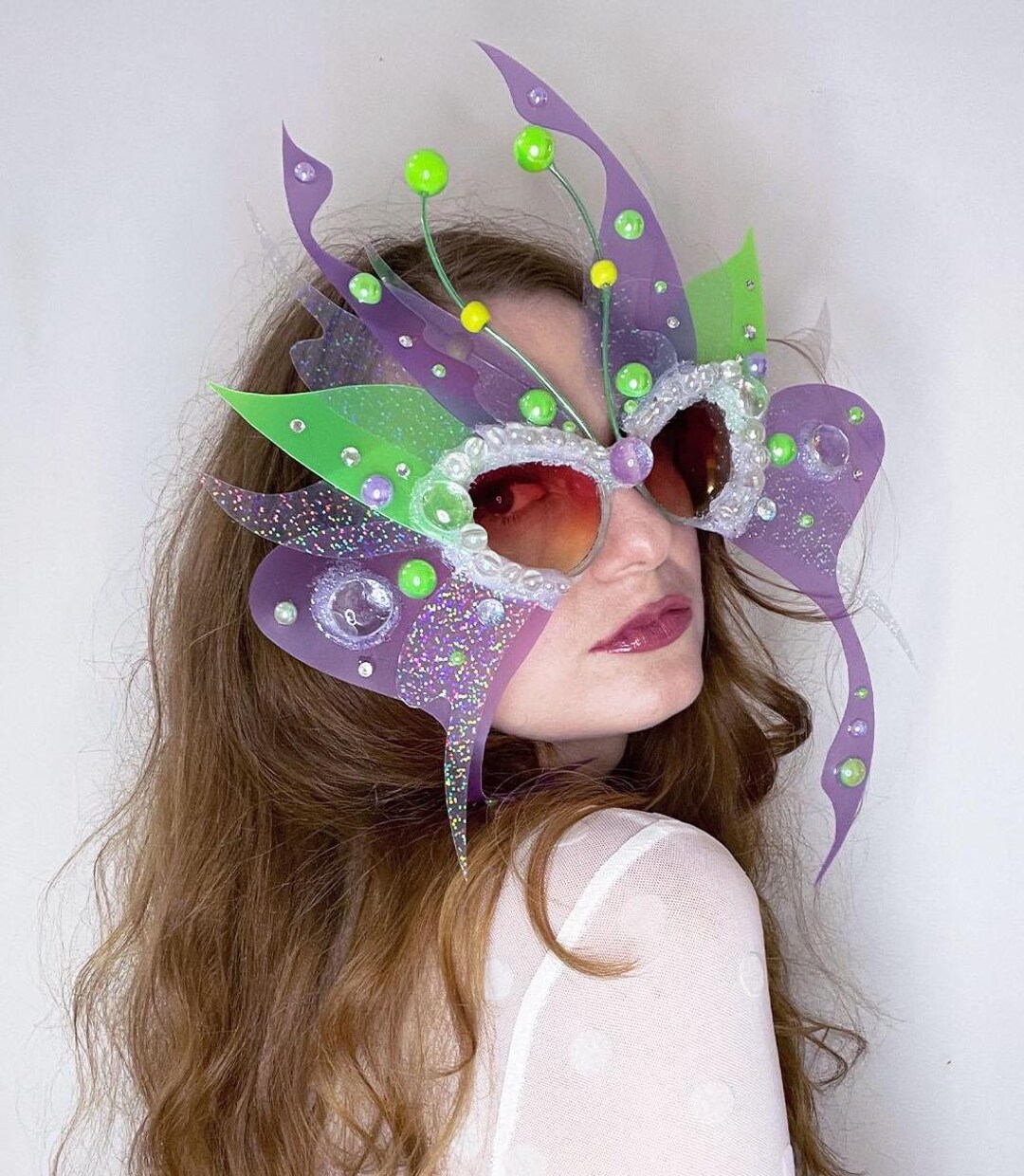 Alien Insect Rave Festival Sunglasses Head Gear Head Piece Face Mask - Etsy