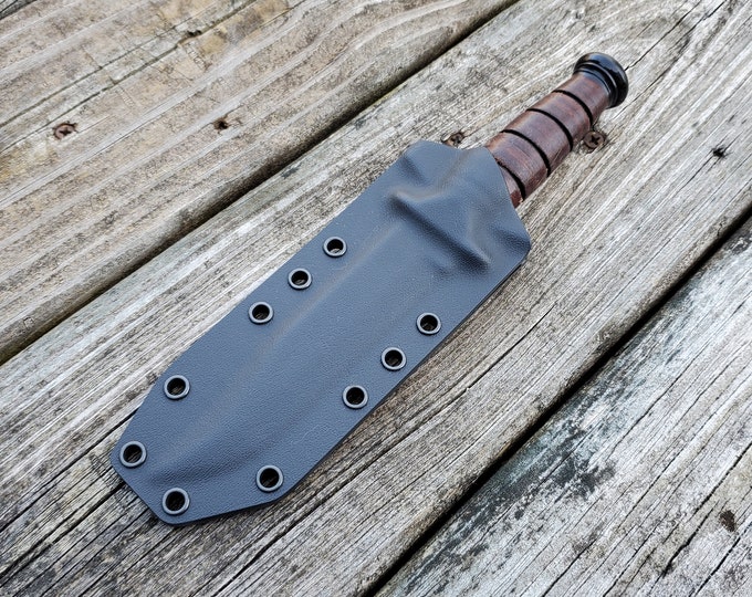 KABAR short Fighting Knife Custom Kydex Sheath, Pancake, Fits All 1250 ...
