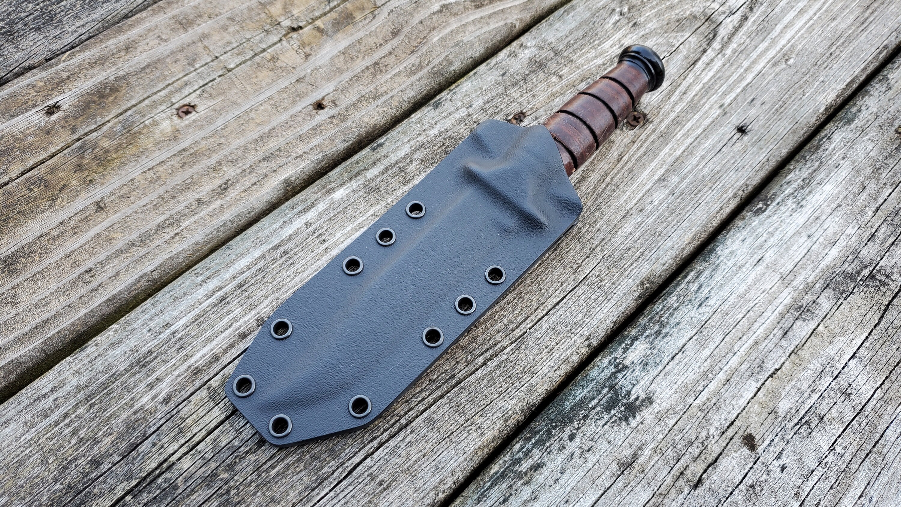 KABAR short Fighting Knife Custom Kydex Sheath, Pancake, Fits All 1250 ...