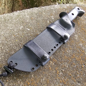 KA-BAR BK5 Custom Kydex Sheath, Scout Carry, Leather Scout Straps, Mini ...
