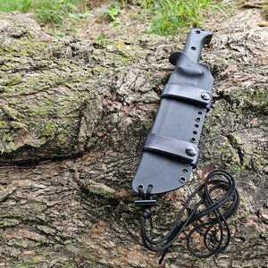 KA-BAR BK5 Custom Kydex Sheath, Scout Carry, Leather Scout Straps, Mini ...