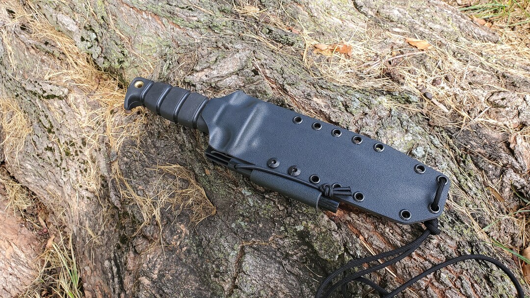 Ontario OKC SP1-95 Custom Kydex Sheath, Offset Belt Carry, Firesteel ...