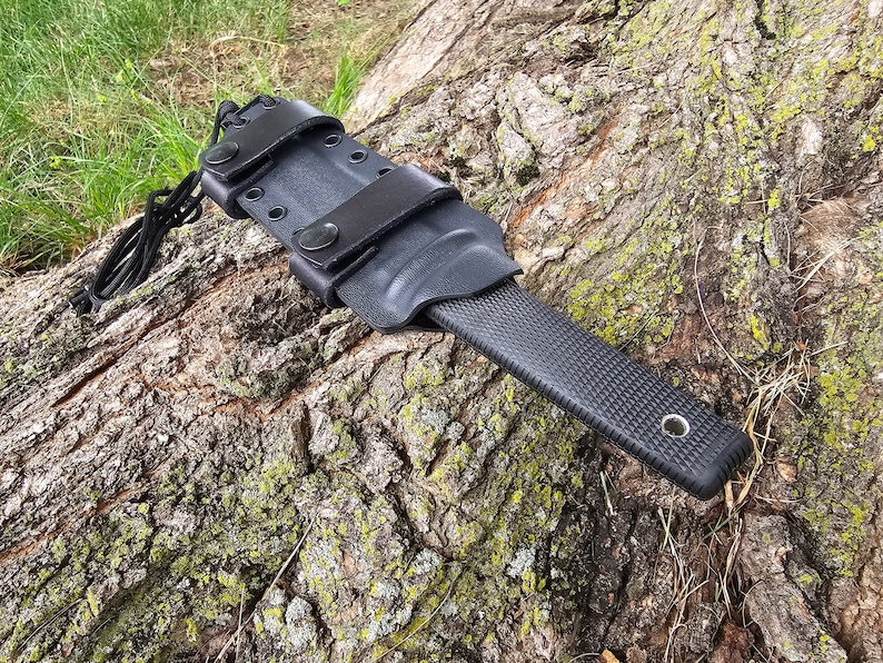 Cold Steel KOBUN Custom Kydex Sheath, Scout Carry, Leather Scout Straps ...