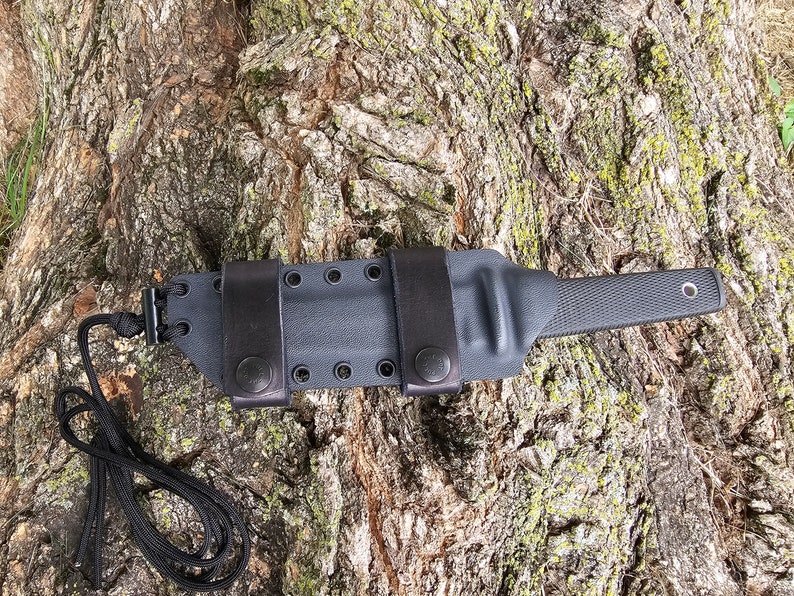 Cold Steel KOBUN Custom Kydex Sheath, Scout Carry, Leather Scout Straps ...