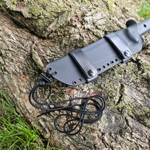 KA-BAR BK5 Custom Kydex Sheath, Scout Carry, Leather Scout Straps, Mini ...