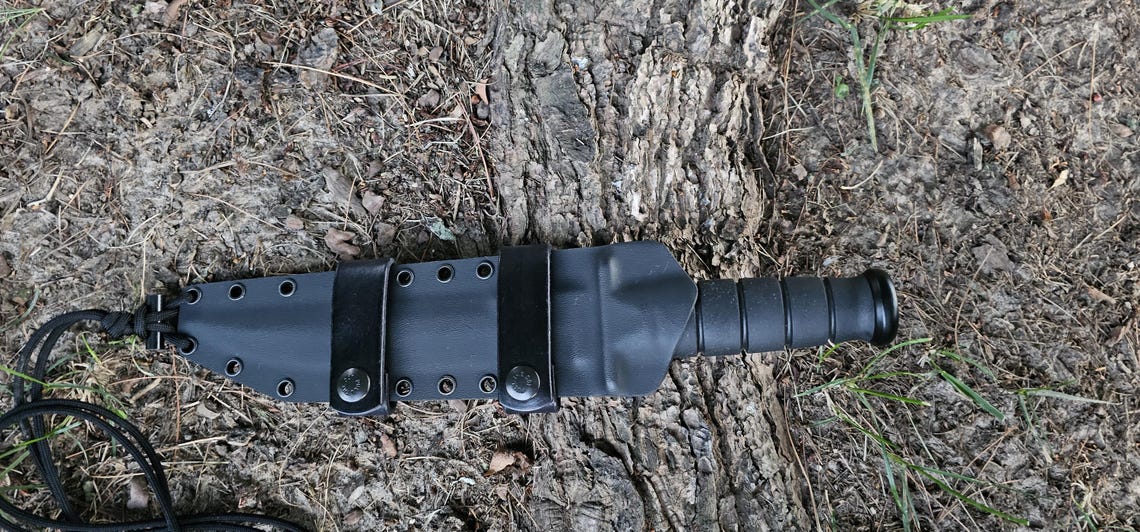 KA-BAR 1266 Modified Tanto Custom Kydex Sheath,mini Firesteel, 550 Mil ...