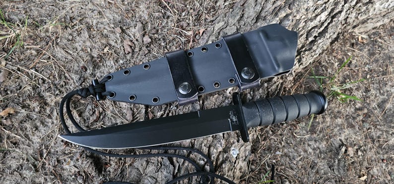 KA-BAR 1266 Modified Tanto Custom Kydex Sheath,mini Firesteel, 550 Mil ...
