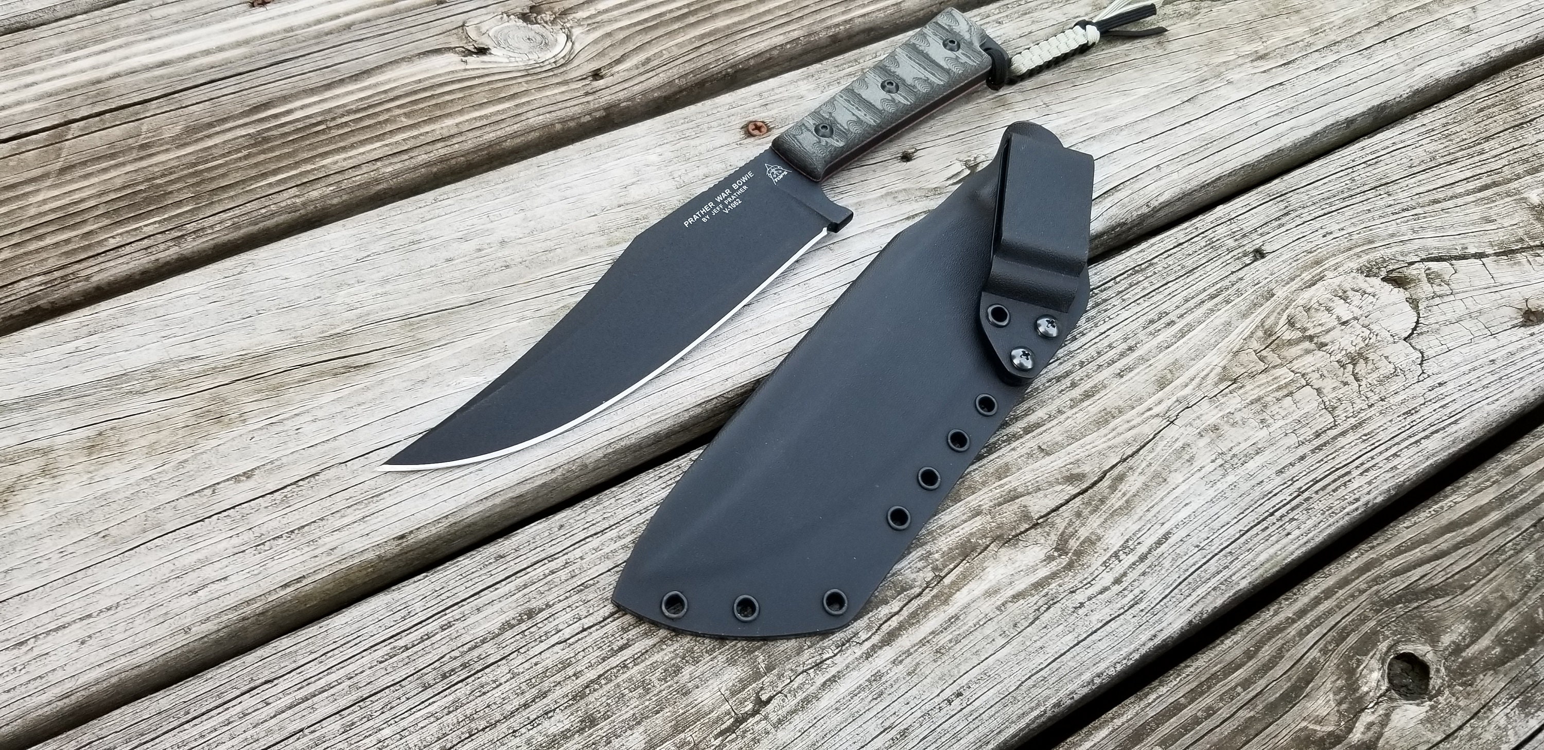 Tops Prather War Bowie Custom Kydex Sheath With Canted Beltloop. Taco ...