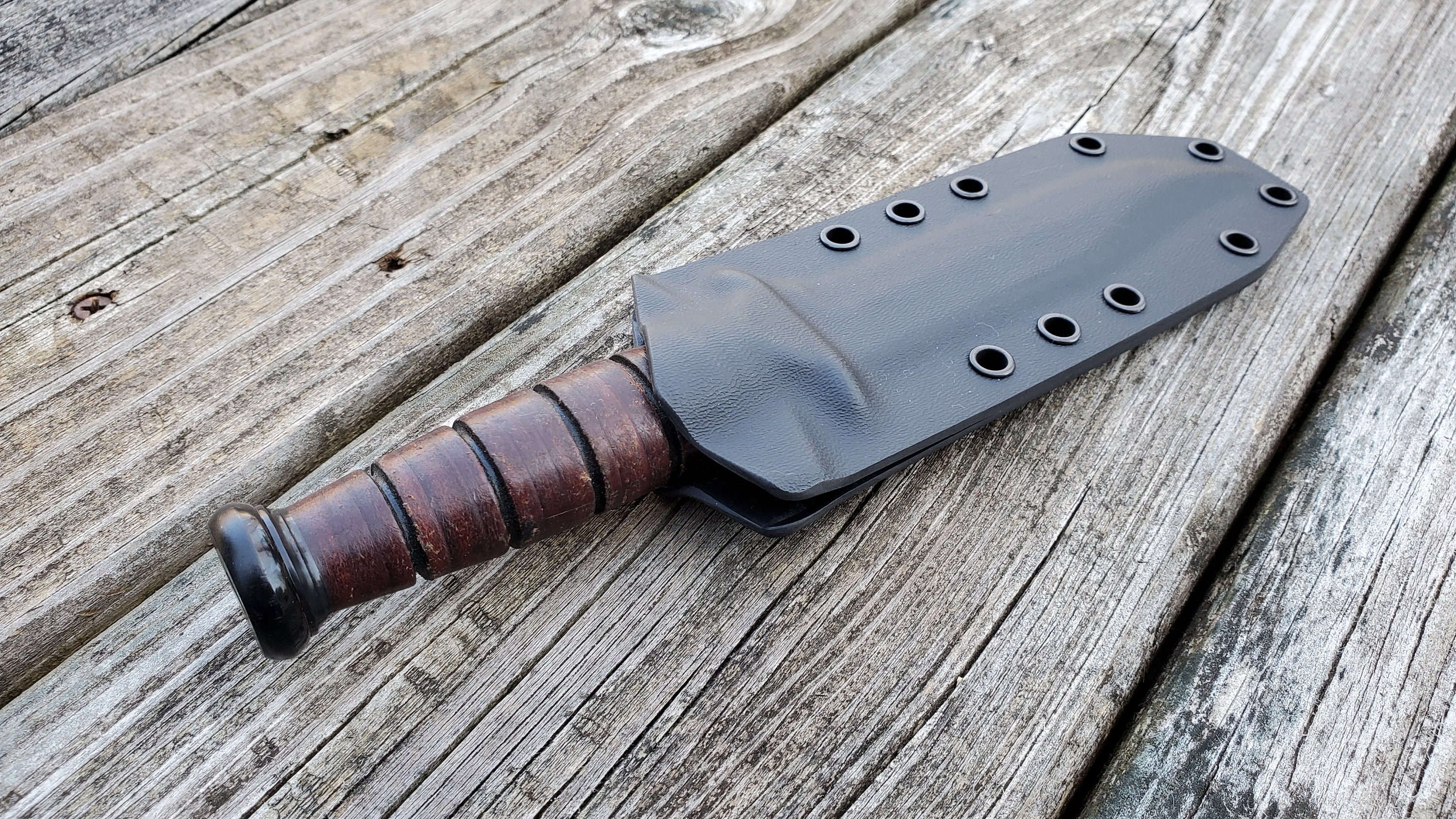 KABAR short Fighting Knife Custom Kydex Sheath, Pancake, Fits All 1250 ...