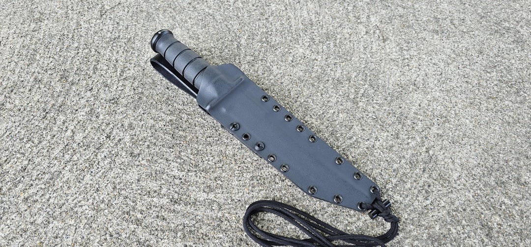 KA-BAR 1266 Modified Tanto Custom Kydex Sheath,mini Firesteel, 550 Mil ...