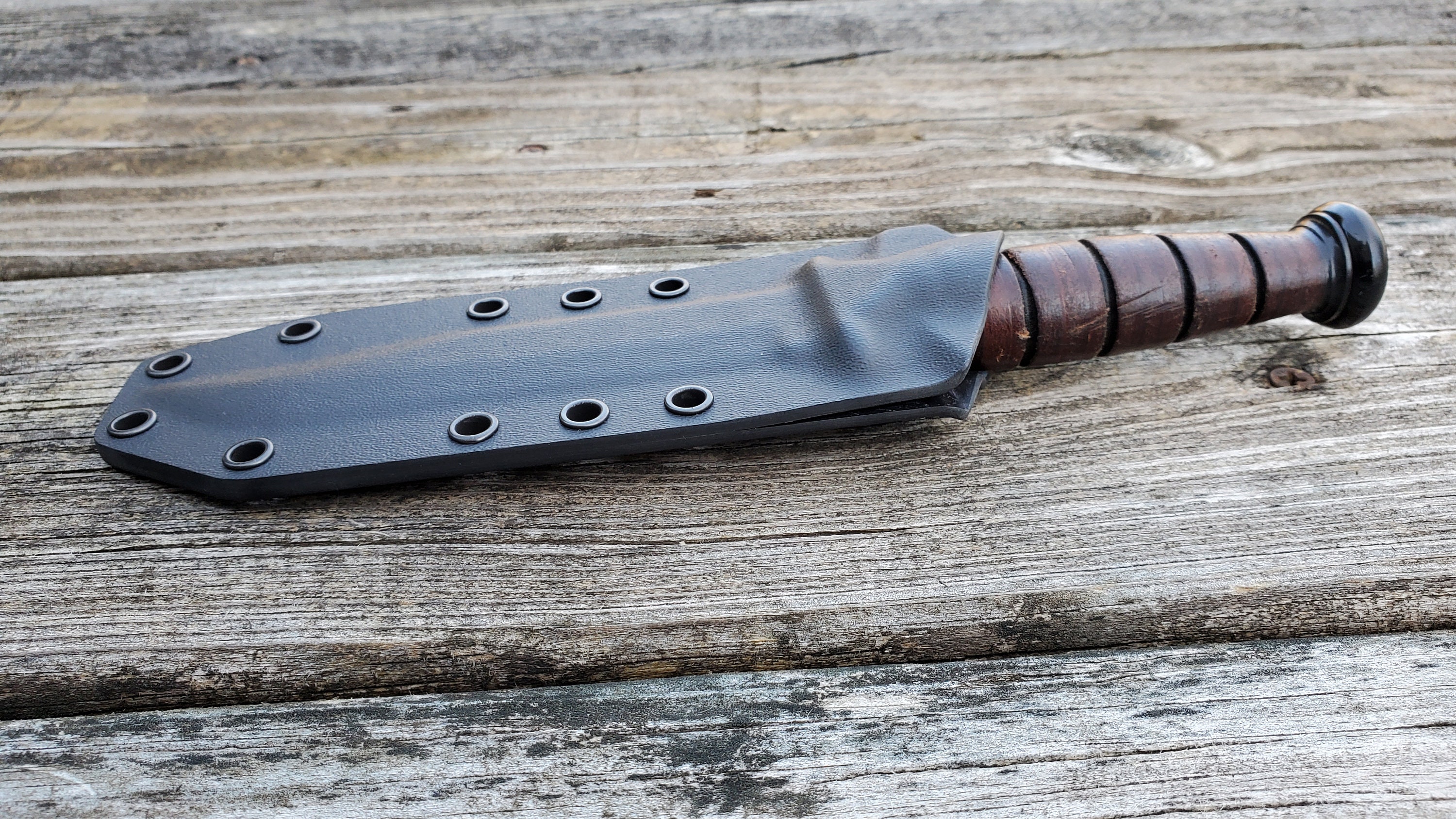 KABAR short Fighting Knife Custom Kydex Sheath, Pancake, Fits All 1250 ...