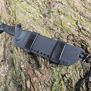 KA-BAR BK5 Custom Kydex Sheath, Scout Carry, Leather Scout Straps, Mini ...