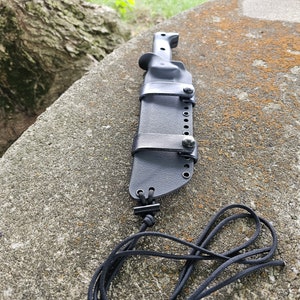 KA-BAR BK5 Custom Kydex Sheath, Scout Carry, Leather Scout Straps, Mini ...