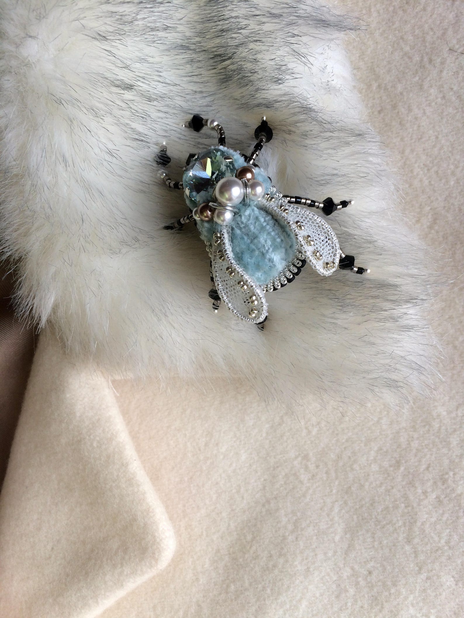 Winter Bug Brooch Insect Jewelry Beetle Embroidered Brooch - Etsy