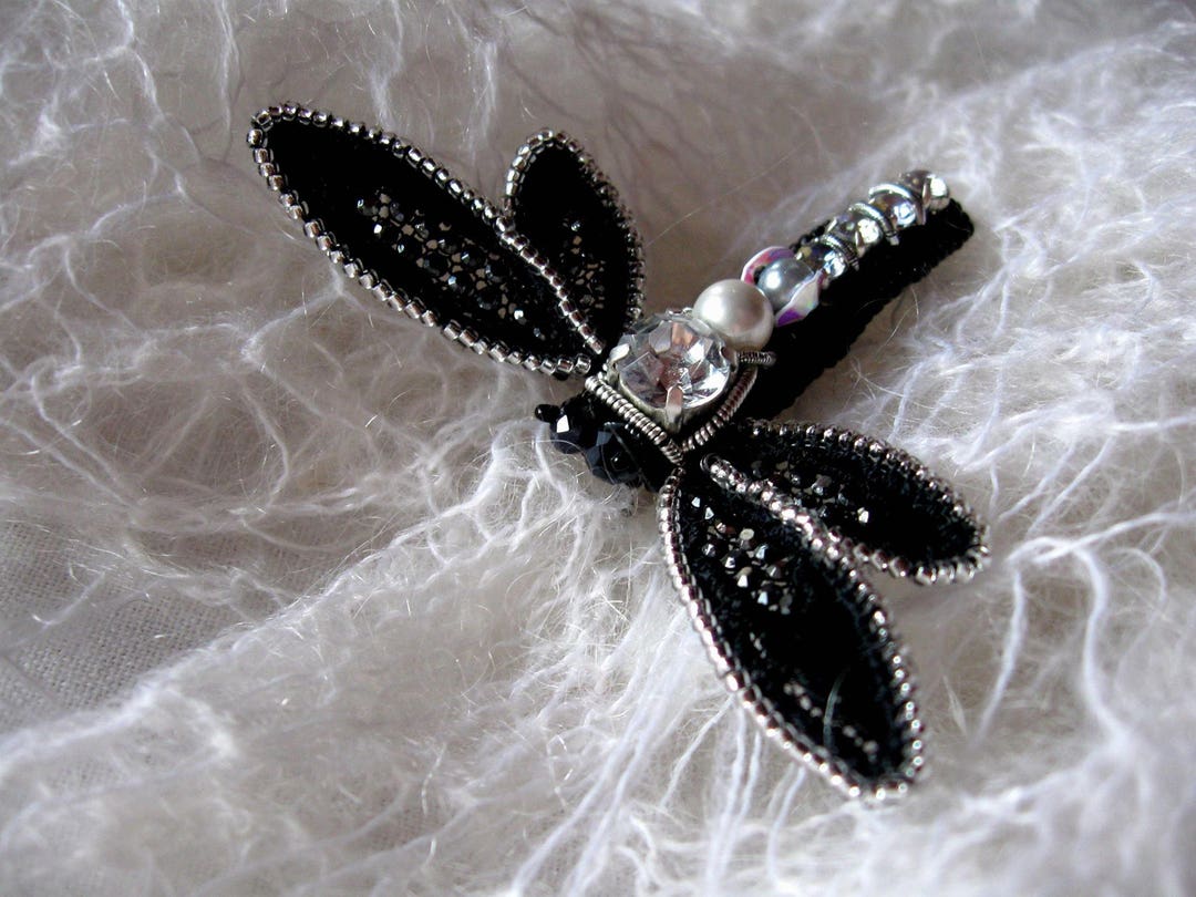 Dragonfly Brooch Dragonfly Pin Embroidered Brooch Trendy Item Luxury ...