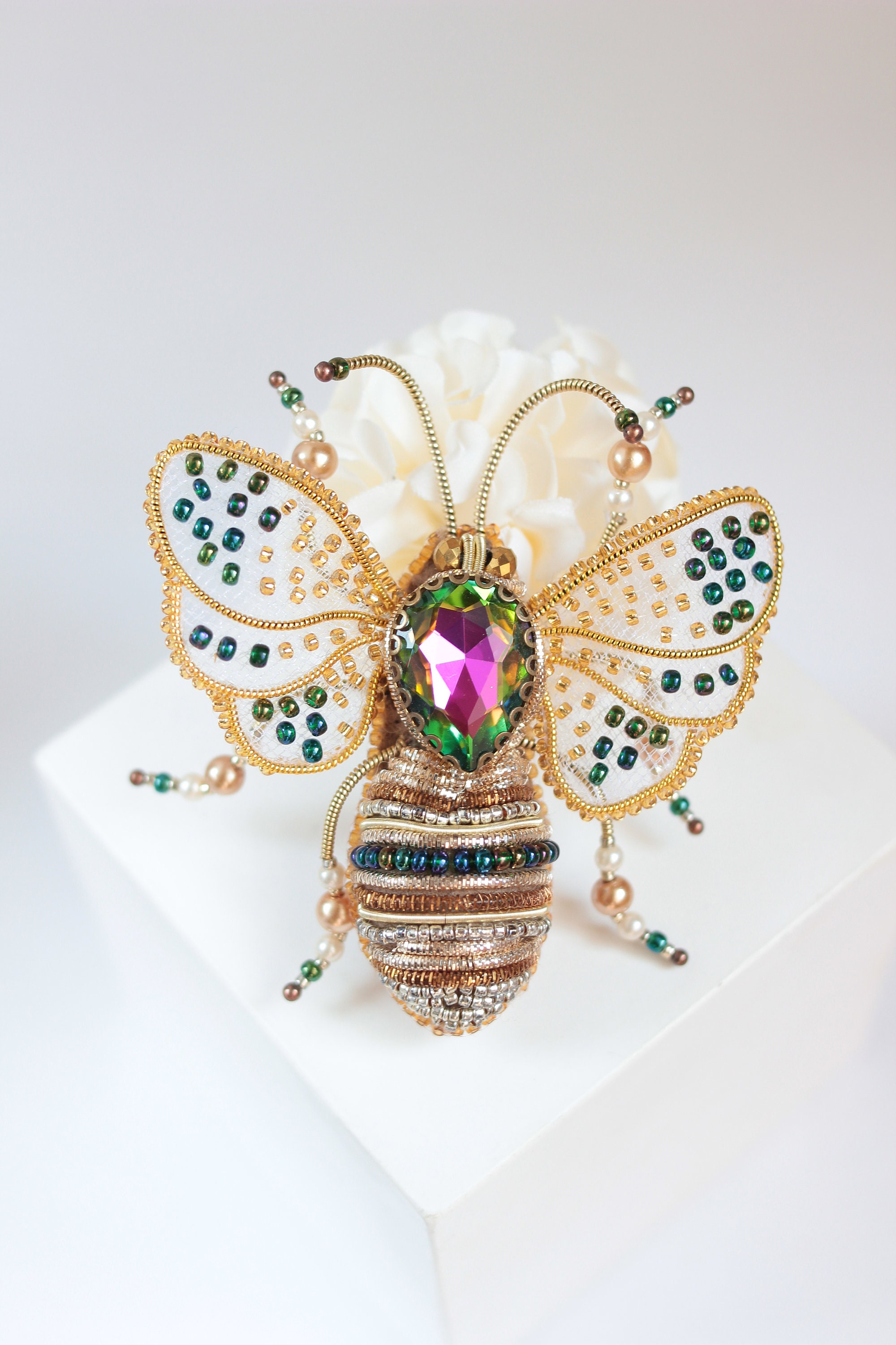 OAK Butterfly Embroidered Bug Brooch Jewelry Insect Pin - Etsy